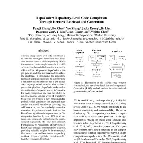 Repocoder Repository Level Code Completion Through Iterative Retrieval And Generation Acl