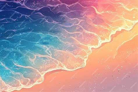 Abstract Ocean Wave On Beach Premium Ai Generated Image