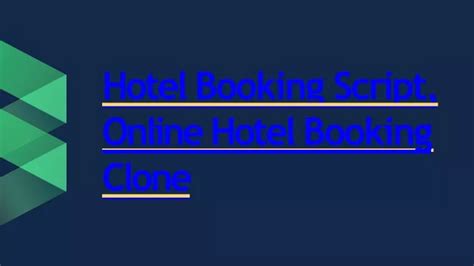 Ppt Best Readymade Hotel Booking Script Powerpoint Presentation Free