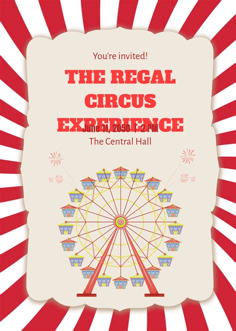 Free Circus Invitation Templates Editable And Printable