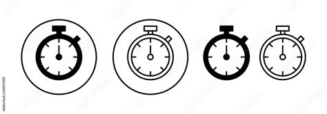 Stopwatch Icon Vector For Web And Mobile App Timer Sign And Symbol Countdown Icon Period Of