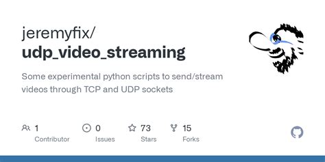 GitHub Jeremyfix Udp Video Streaming Some Experimental Python Scripts To Send Stream Videos