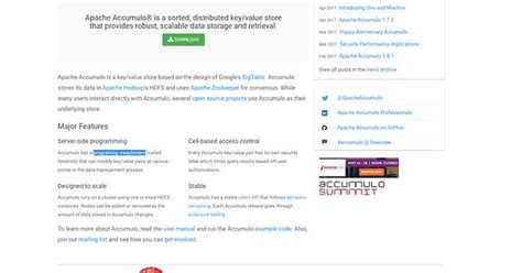 apache accumulo minor spelling error on website please fix whenever