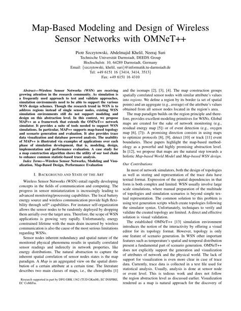 pdf map based modeling and design of wireless sensor networks with