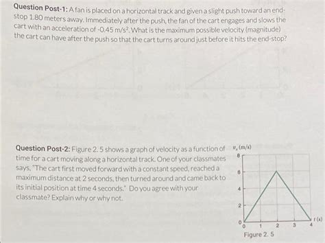 solved question post 1 a fan is placed on a horizontal