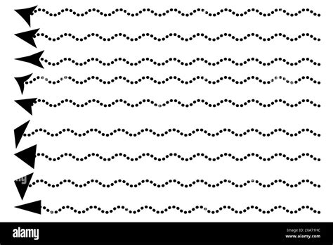 Arrow Wavy Icons Illustration Simple Black Arrow Pointer Stock Vector Image And Art Alamy