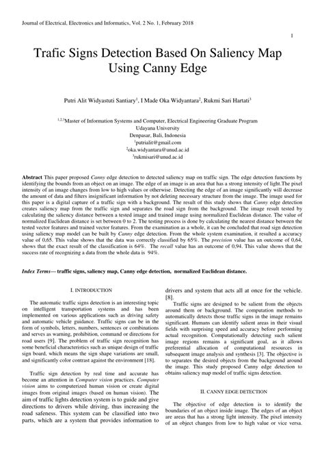 Pdf Trafic Signs Detection Based On Saliency Map Using Canny Edge