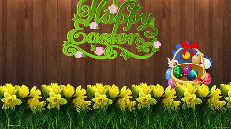 Обои Праздничные Пасха обои для рабочего стола фотографии праздничные пасха цветы яйца Обои