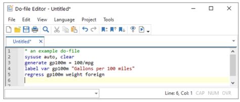 Using The Do File Editorautomating Stata HKT Consultant