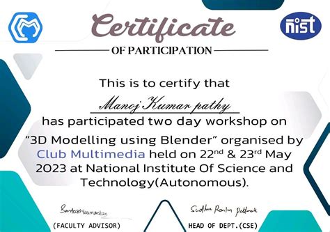 manoj kumar pathy on linkedin 3dmodeling newskills continuouslearning nist clubmultimedia