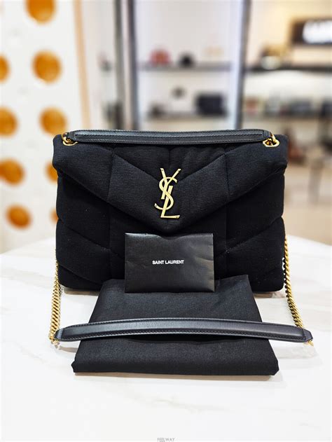Saint Laurent 여성숄더백 생로랑 푸퍼백 루루 패브릭 미듐 블랙 금장 5774752f94 부산 럭스올 원래 명품은 필웨이 Feelway