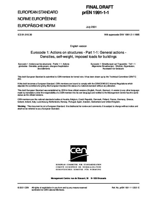 pdf eurocode 1 actions on structures part 1 1 general actions