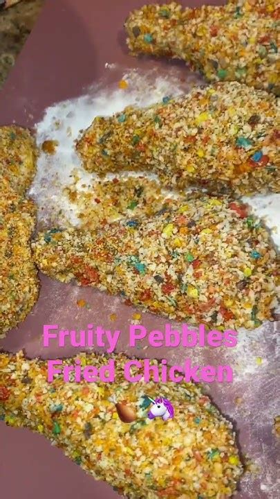 Fruity Pebbles Fried Chicken 🍗🦄 #fruitypebblesfriedchicken #chef # ...