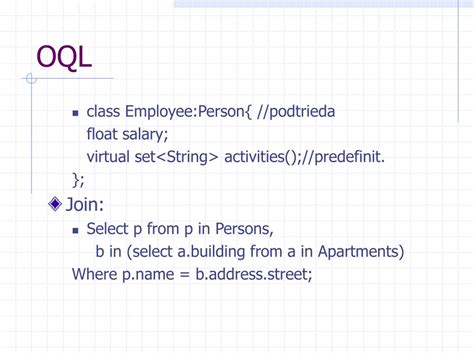 ppt object query language oql powerpoint presentation free