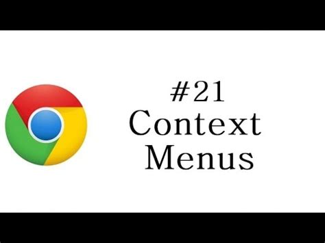 Chrome Extension Tutorial Context Menus YouTube
