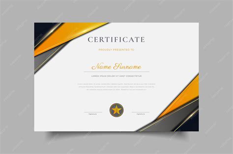 Premium Vector Gradient Elegant Certificate Template Design