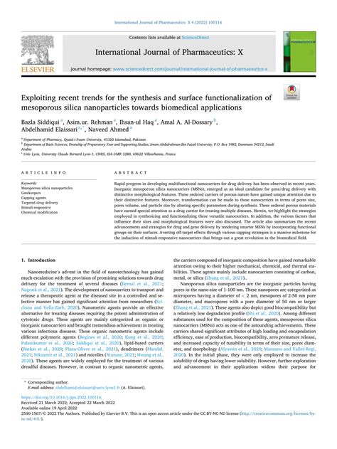 Pdf Exploiting Recent Trends For The Synthesis And Surface