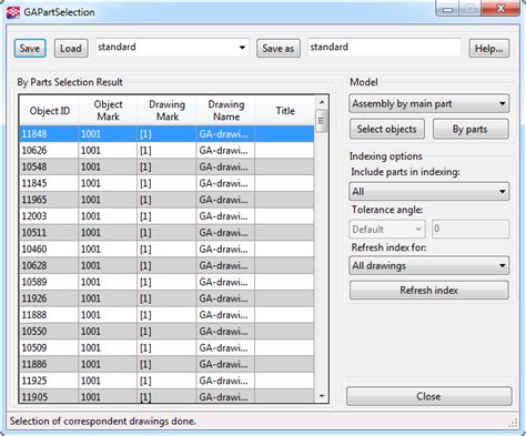 Ga Part Selection Trimble User Assistance