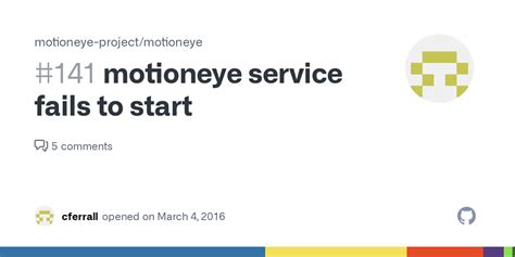 Motioneye Service Fails To Start Issue Motioneye Project Motioneye GitHub