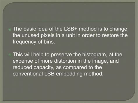 Modifications In Lsb Based Steganography Pptx Digital Audio