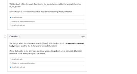 solved will the body of the template function fn for lop