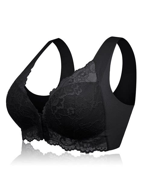Comfort Front Close Lacy Wireless Bra Push Up Skin Marks Armpit Fat