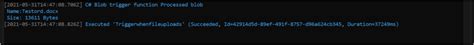 Create An Azure Function Triggered By Blob Storage Using C
