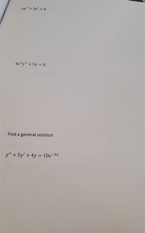 Solved For The First Find The Real General Solution And Chegg