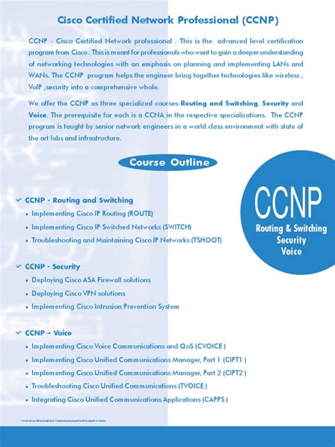 Cisco Certified Network Professional Ccnp Course Outline I Pv6 Cisco Systems
