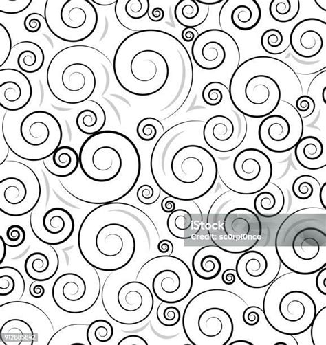 검정과 회색 요소와 최소한의 완벽 한 나선형 패턴입니다 벡터 0명에 대한 스톡 벡터 아트 및 기타 이미지 0명 검은색 곡선 Istock