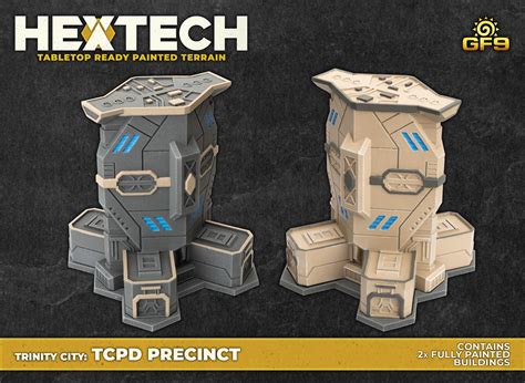 Hextech Trinity City Tcpd Precinct Battletech Compatible Shiny Games