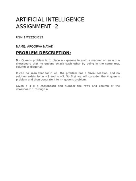 Artificial Intelligence Assignment Pdf Theoretical Computer Science