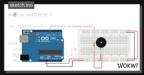 Naam Morse Code Buzzer Joran Wokwi Esp32 Stm32 Arduino Simulator