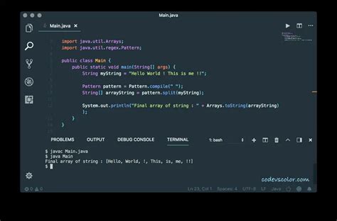 Java Program To Convert A String To An Array Of String Codevscolor