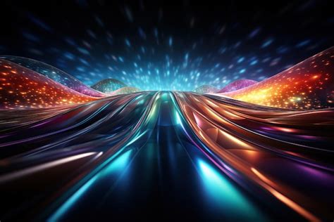 Premium Photo Light Data Tranfer Artificial Intelligence Network