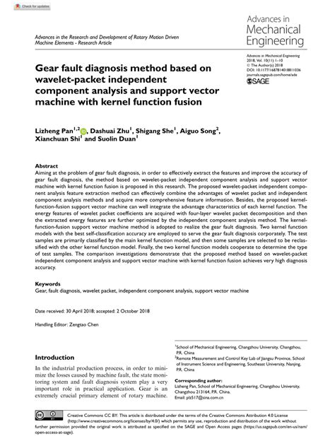 Pdf Gear Fault Diagnosis Method Based On Wavelet Packet Independent Component Analysis And