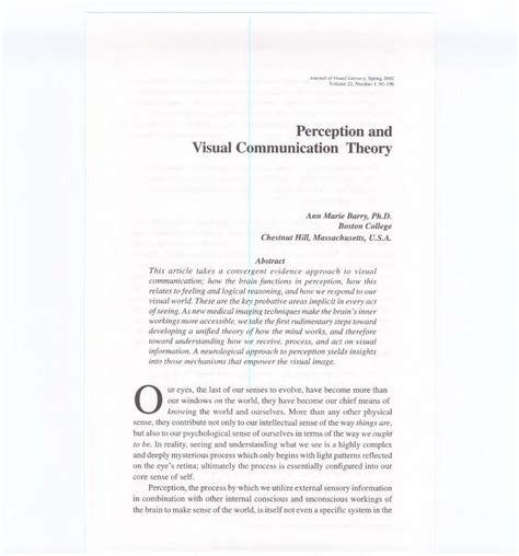 Pdf Barry Perception And Visual Communication Theory Dokumentips