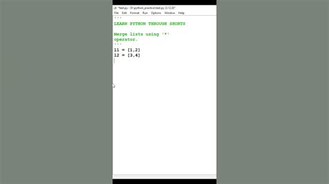 Python Trick To Merge Lists Shorts Pythonforbegineers