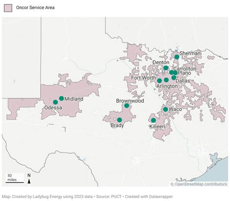 Oncor Electric Service Area Map