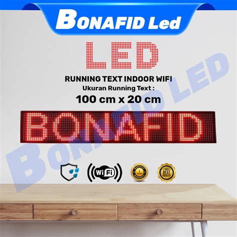 Jual Led Running Text Tulisan Berjalan Display 16m X 20cm Merah Indoor Shopee Indonesia