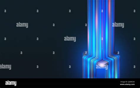 Global Information Flows Big Data Analytics Stream Of Digital Beams Flowing Around The Central