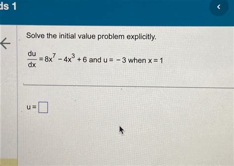 Solved Solve The Initial Value Problem Explicitly