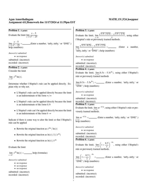 Math 131 F24 Hoeppner Agan Amurthalingam 4 8 Homework Pdf Mathematical Analysis Analysis