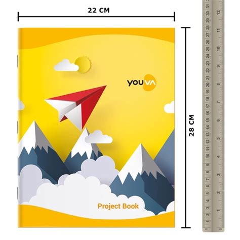 Youva Project Single Ruled Interleaf Notebook 22 28cm 32 Pages