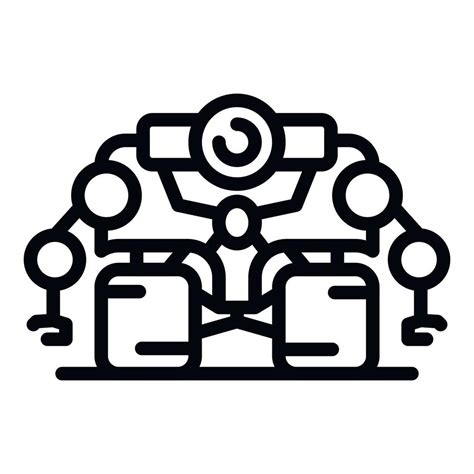 Super Space Robot Icon Outline Style 15368357 Vector Art At Vecteezy