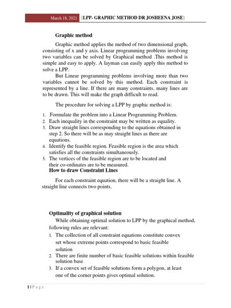 Graphic Method Pdf Mathematical Optimization Linear Programming
