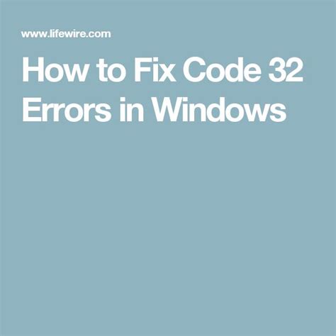 How To Fix Code Errors In Windows Coding Device Driver System Restore