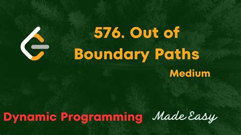 576 Out Of Boundary Paths Leetcode Mastering Dynamic Programming