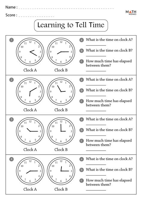 Time Worksheets With Answer Key Worksheets Library