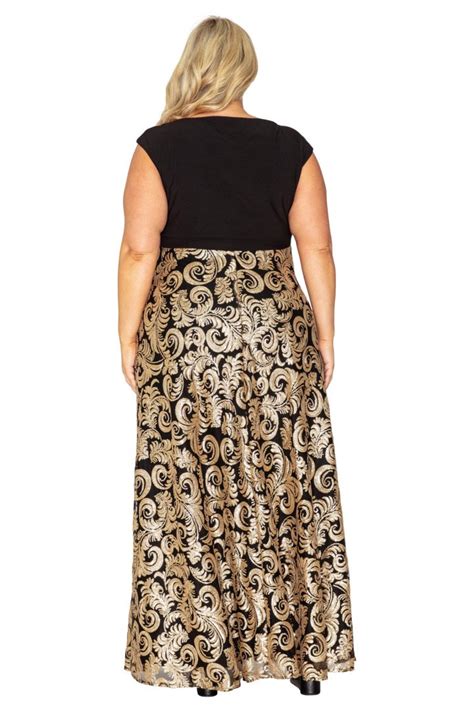 Stella Plus Size Sequin Maxi Evening Dress Sapphire Butterfly